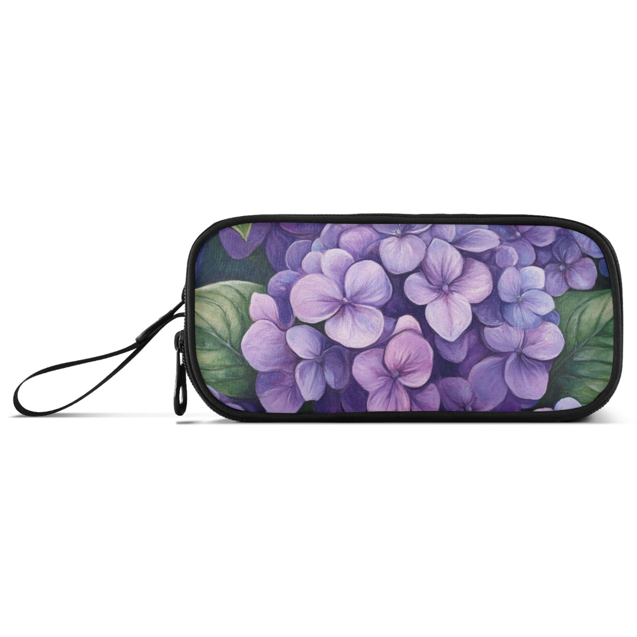 Purple Hydrangeas Pencil Case Stationary Holder Pen Bag Pencil Pouch ...