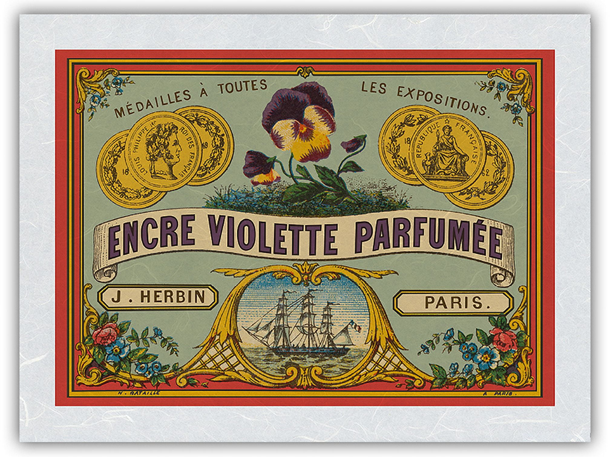 Purple Ink (Encre Violette Parfumée) - J. Herbin Paris - Vintage ...