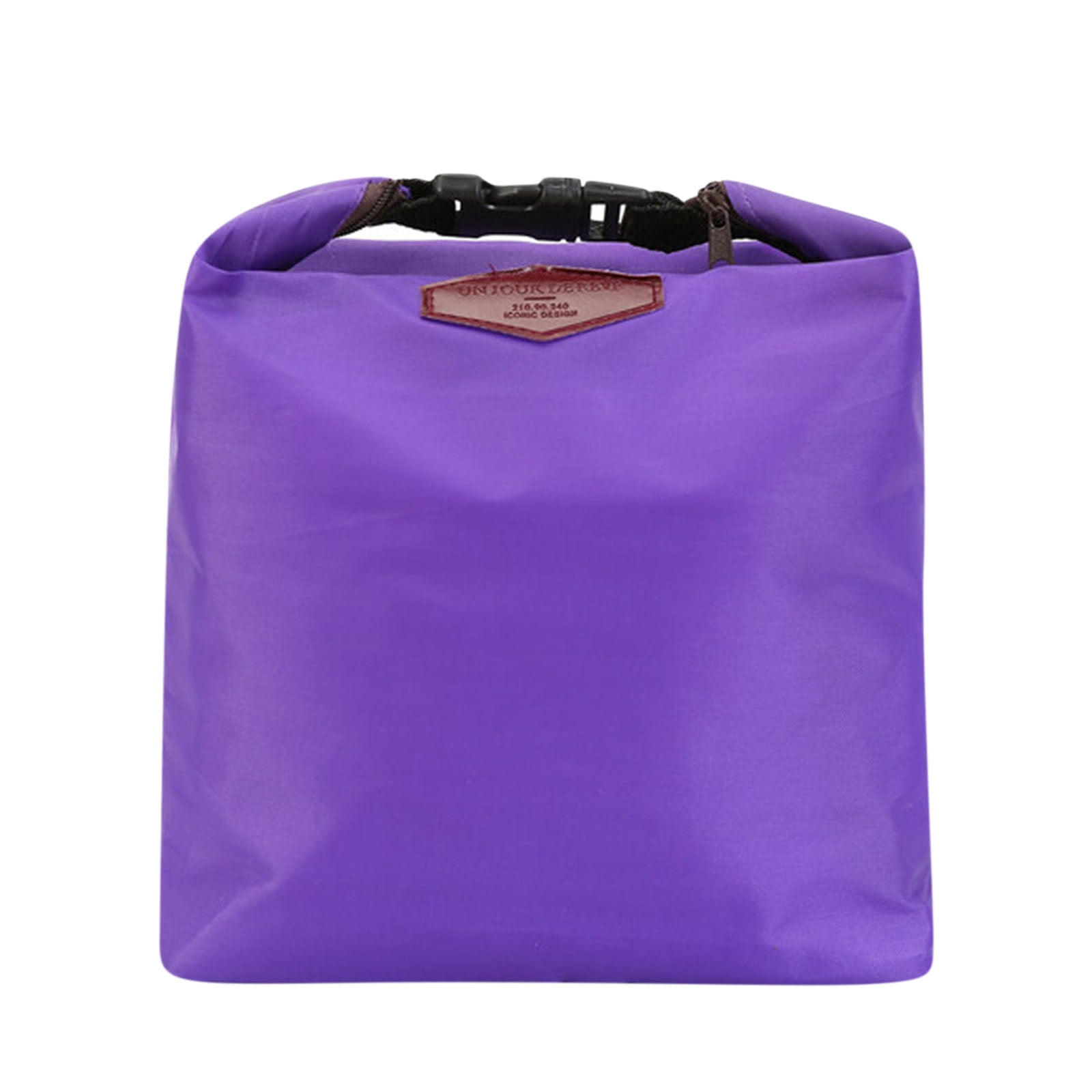 Purple Insulated Lunch Bag Cooler Box With Zip Mini Portable Thermal ...