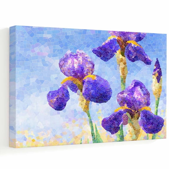 Purple Iris Flowers Canvas Wall Art 32