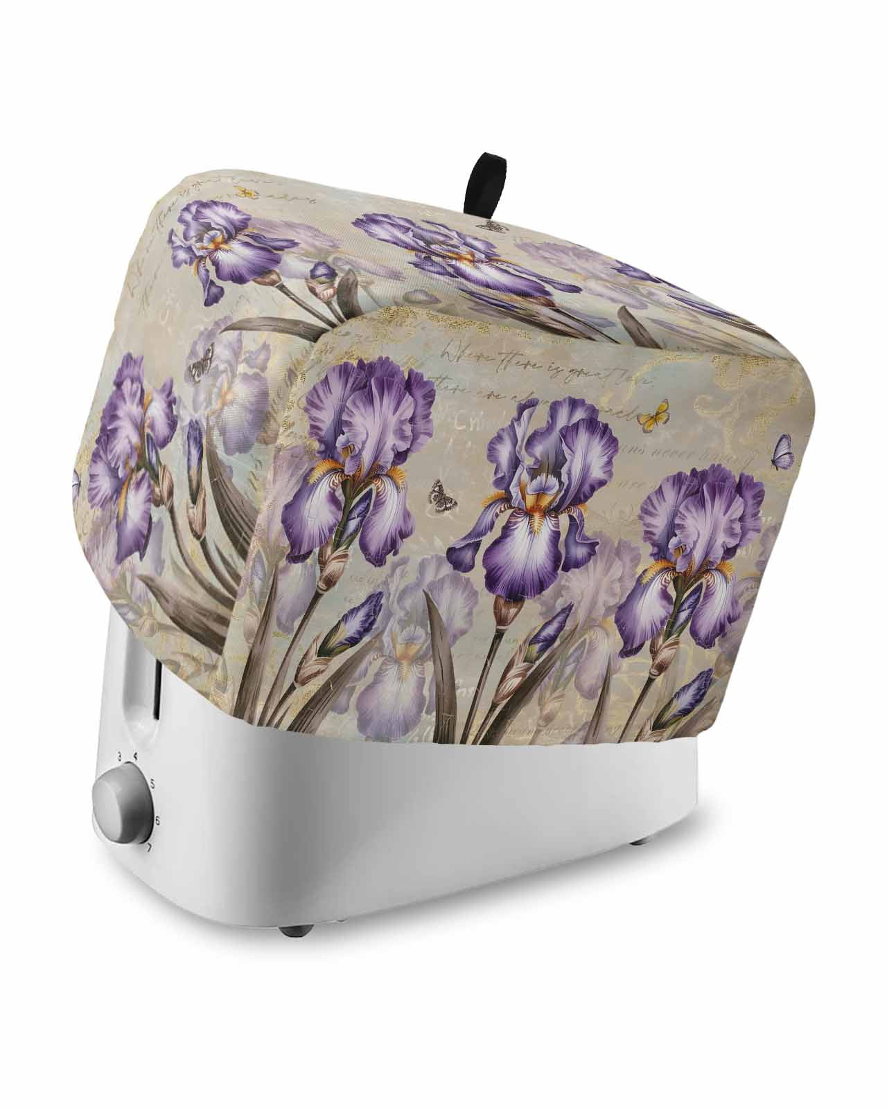 Purple Iris Toaster Cover 4 Slice, Large Kitchen Appliance Covers ...
