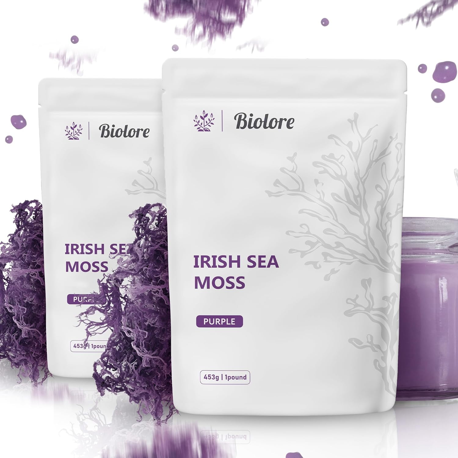 Purple Irish Sea Moss, 32 oz bag, Wildcrafted Seamoss Natural Superfood ...
