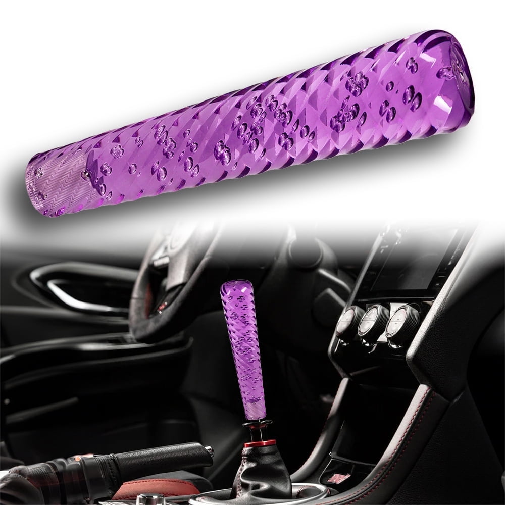 Purple JDM Spiral Crystal VIP Style Manual Bubble Shifter Shift Knob ...