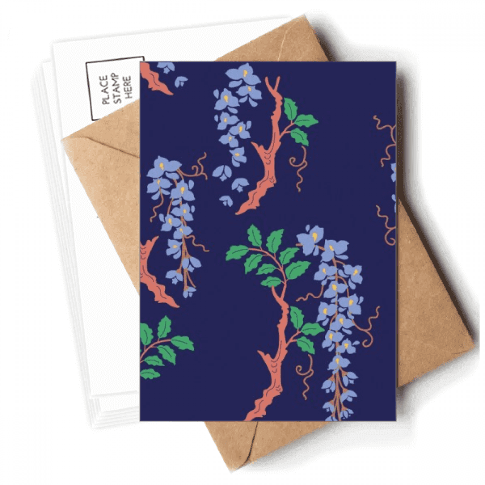 Purple Japanese Culture Postcards Envelopes Blank Note Cards Mailing ...
