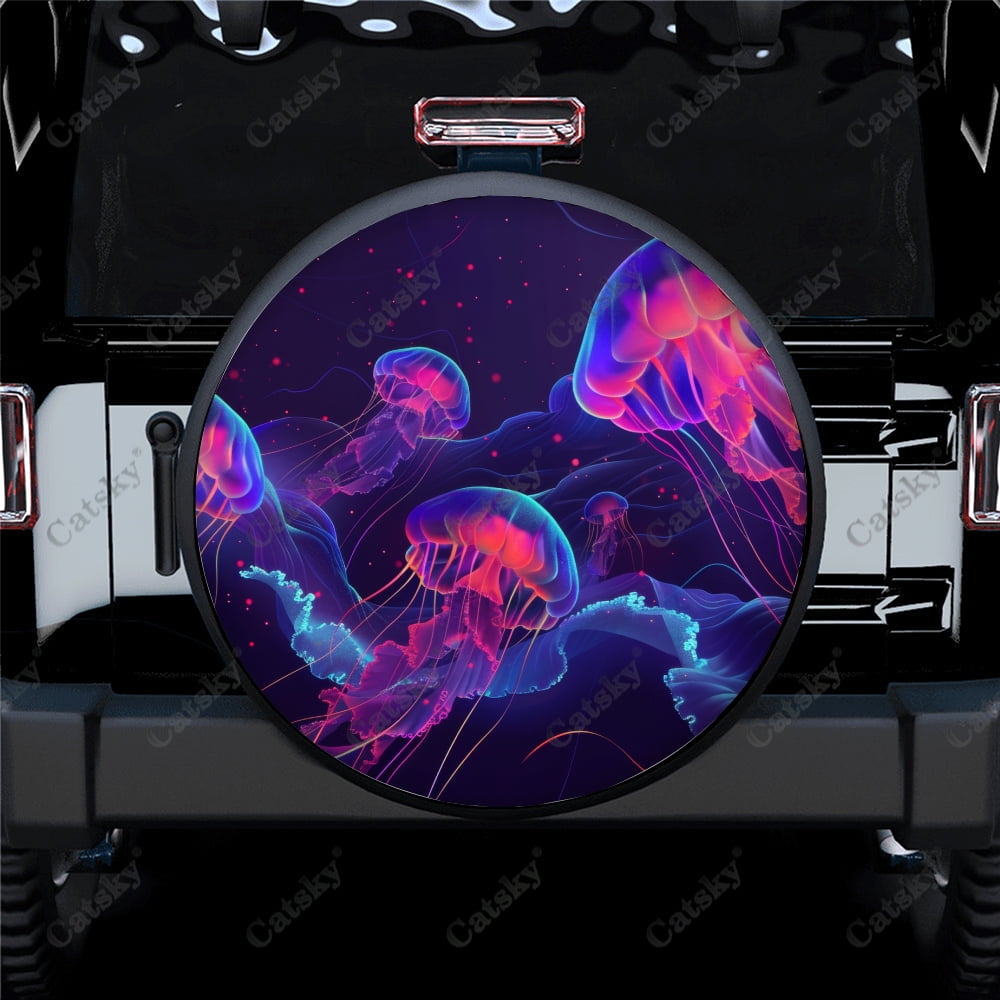 Purple Jelly Painting Polyester Universal Spare Wheel Tire Cover Custom ...