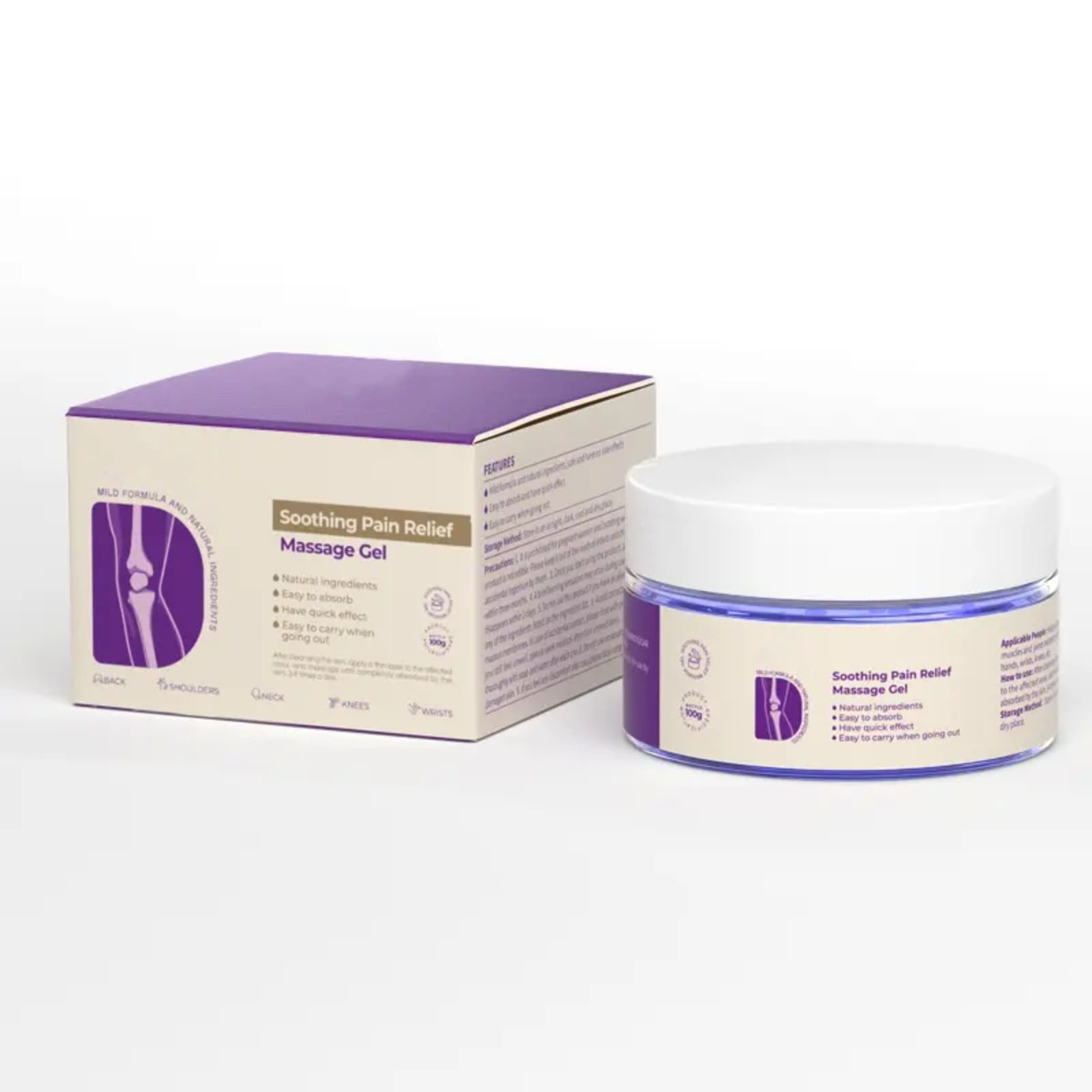 Purple Joint Gel - for Full Body Joint Activities - Back, Neck, Hands ...