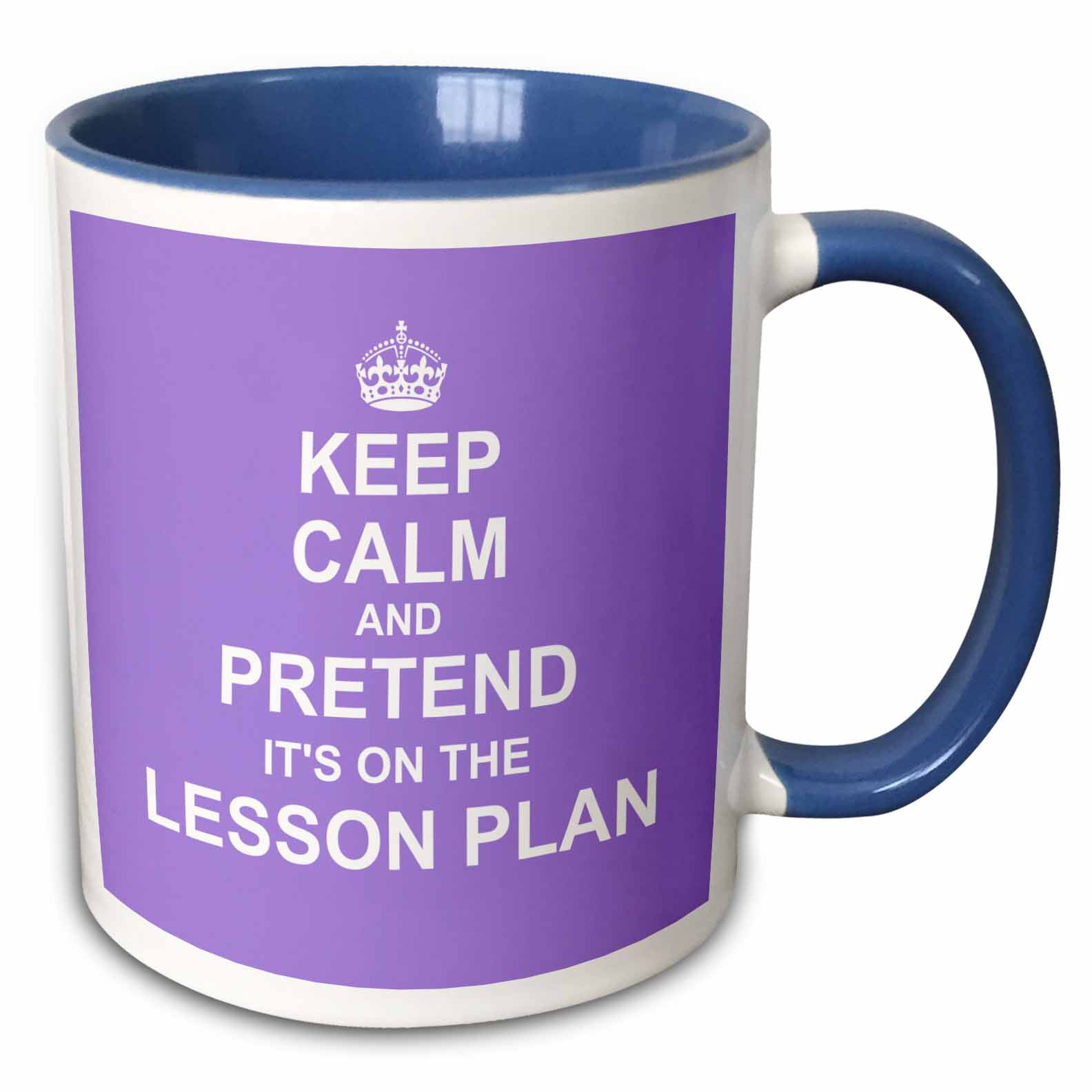 Purple Keep Calm and Pretend its on the Lesson Plan fun teacher gift ...