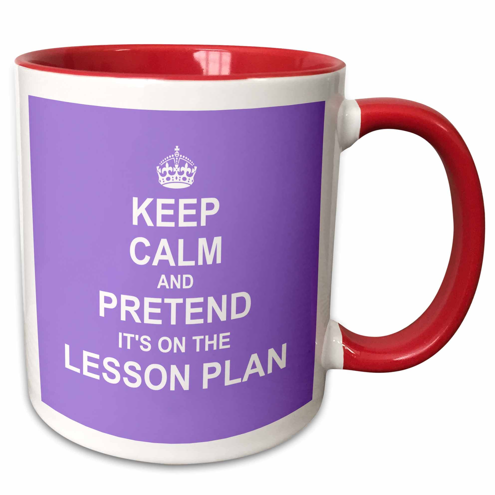 Purple Keep Calm and Pretend its on the Lesson Plan fun teacher gift ...