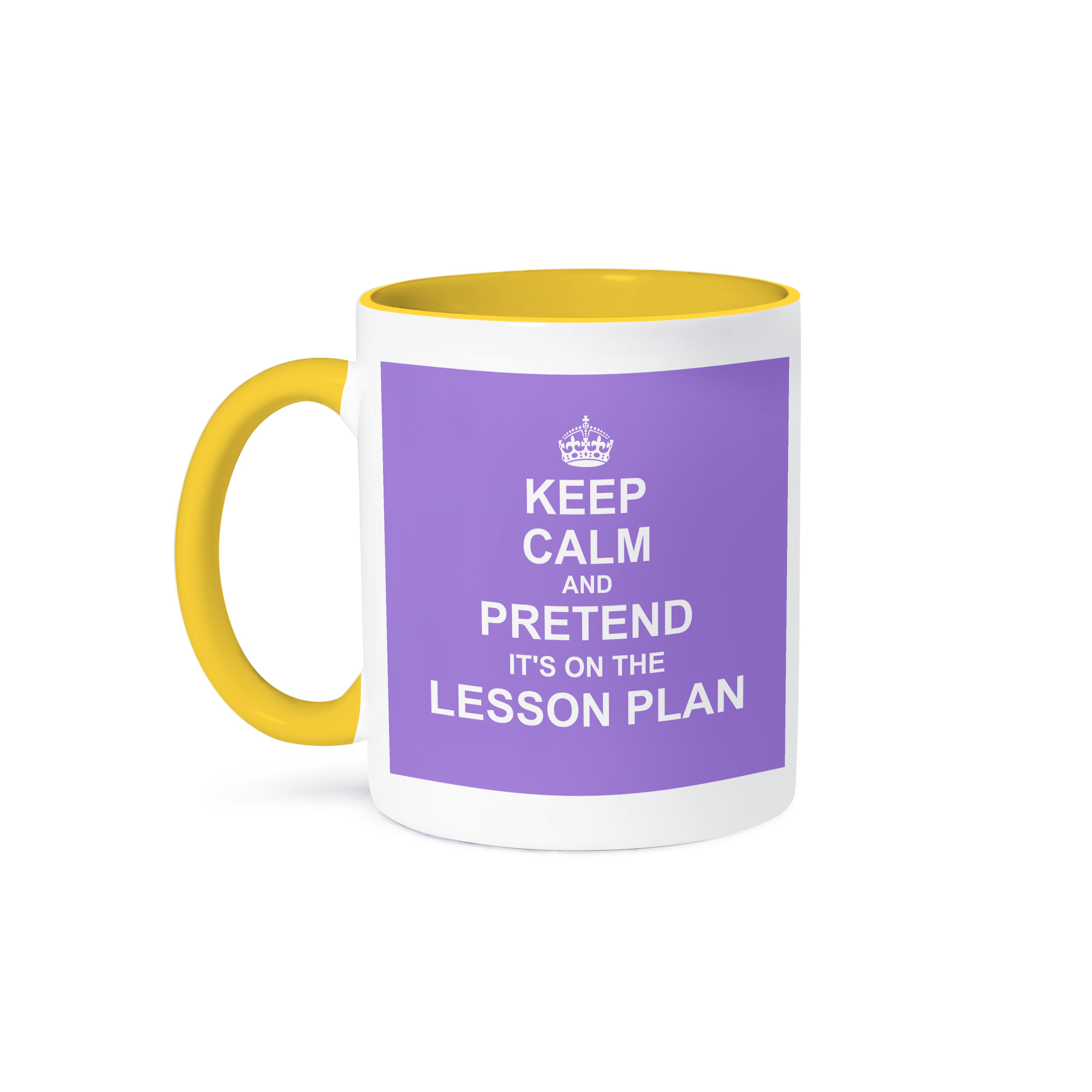 3dRose, Purple Keep Calm and Pretend its on the Lesson Plan fun teacher ...