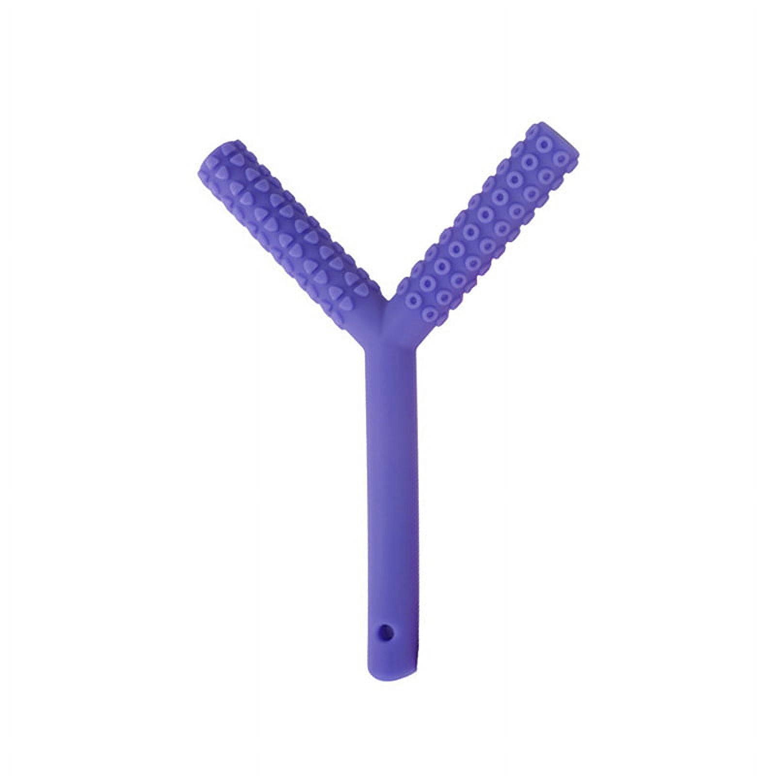 (Purple) Kids Chewing Tube Y-Shape Chewy Teether Baby Oral Motor Chew ...