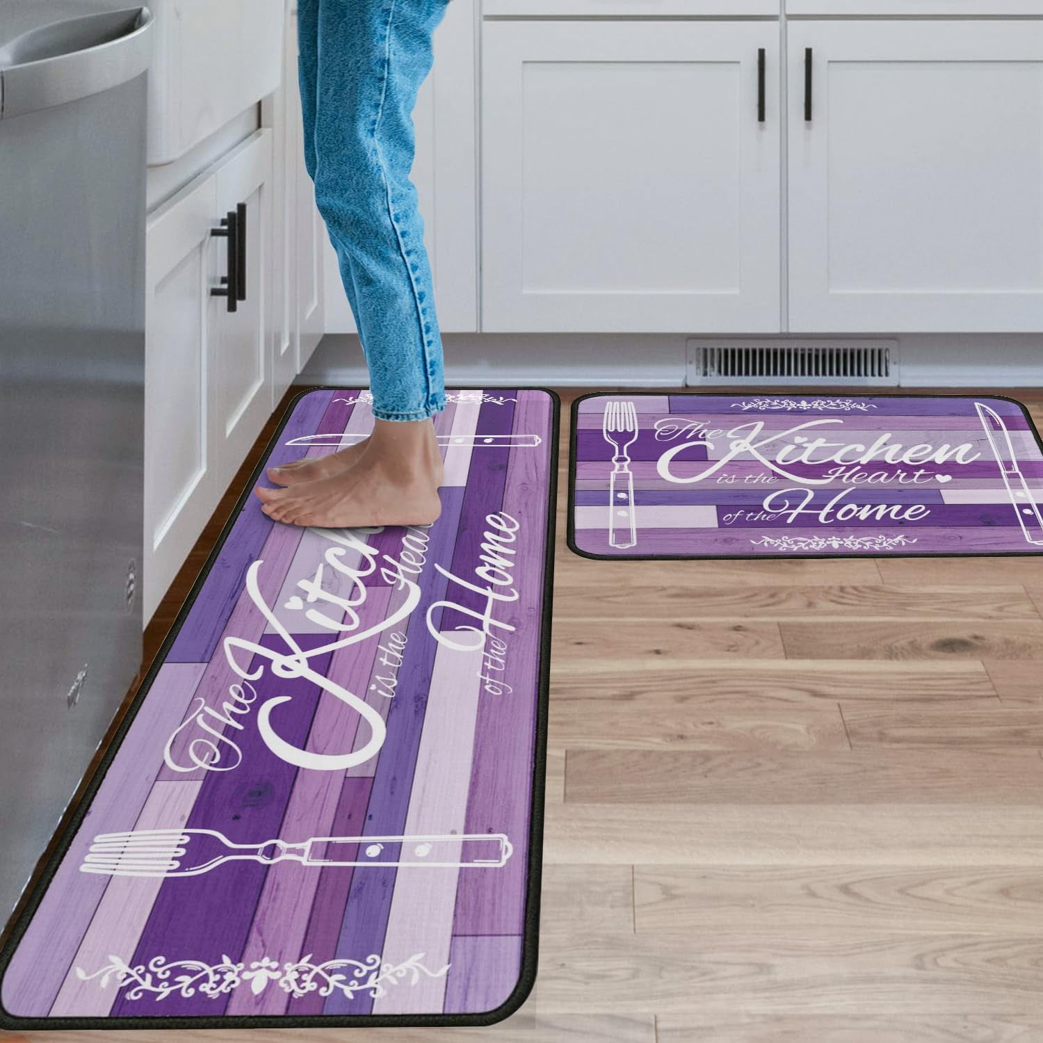 Purple Kitchen Rugs and Mats Non Skid Washable, Purple Kitchen Sink Mat ...