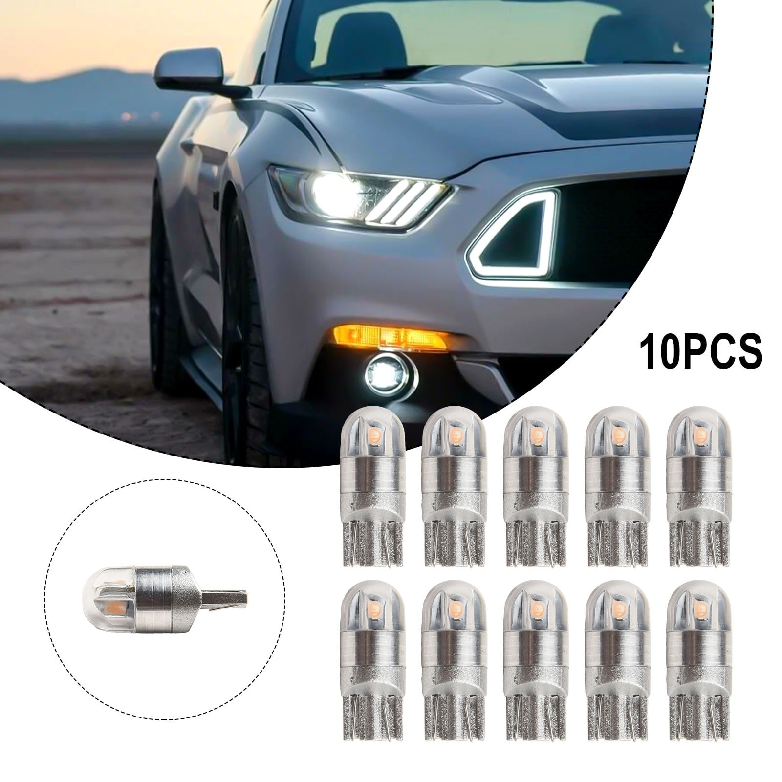 Purple LED T10 194 168 Canbus Bulbs - 10 Pack 3030 2SMD Car Side Wedge ...