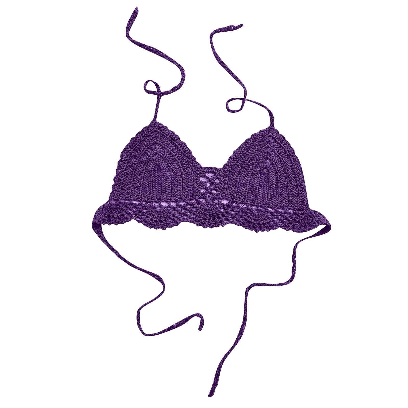 Purple Ladies Backless Lace Bras Swimwear Micro Bikini Tankini for ...
