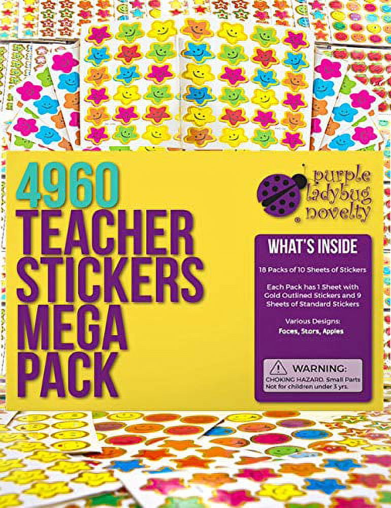 Purple Ladybug Teacher Stickers For Kids Mega Value Pack - 4960 Reward ...