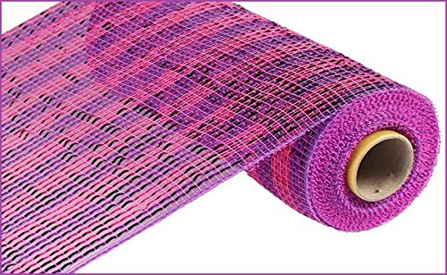 Purple/Lavender Deco Poly Mesh, Metallic, 10 inches x 10 Yards ...
