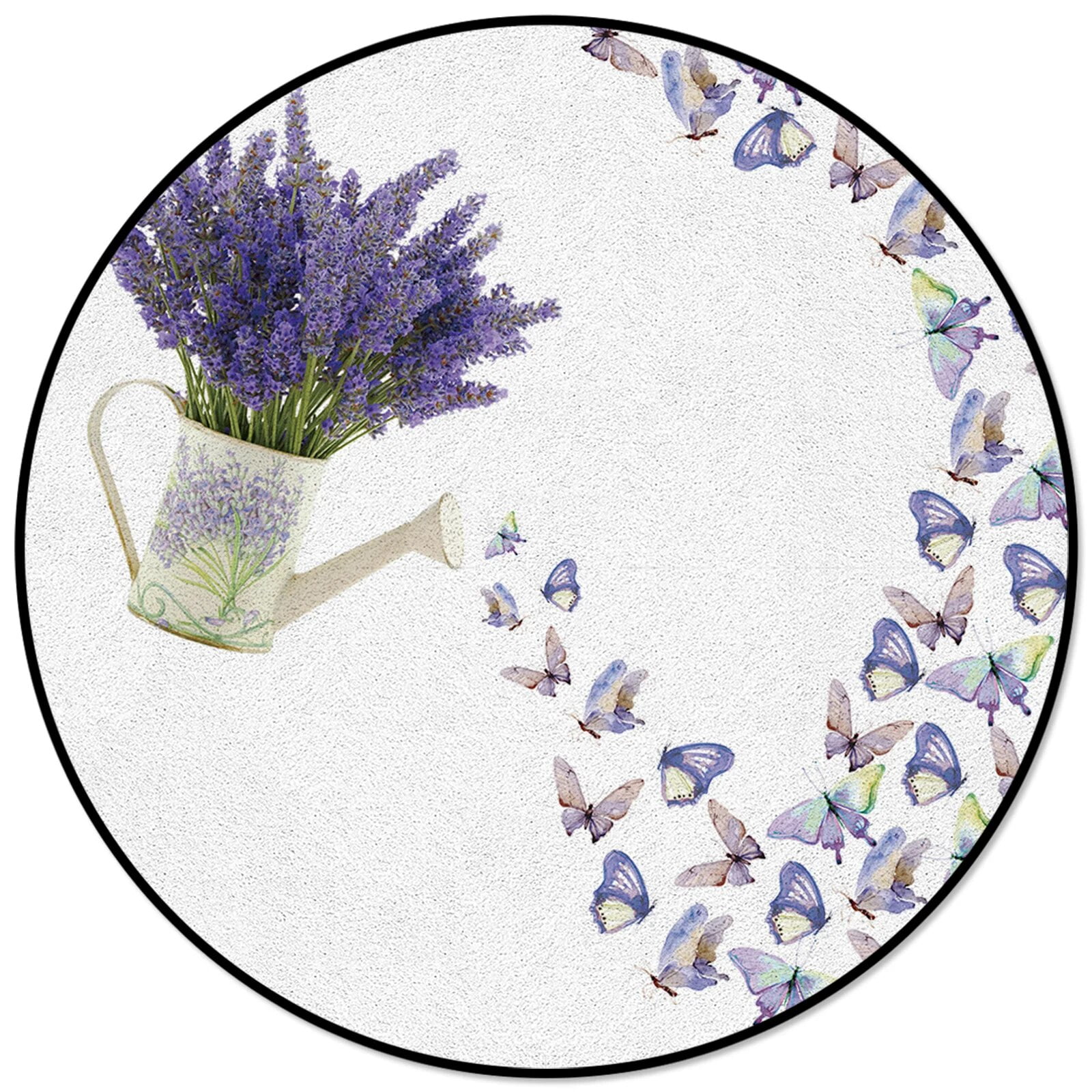 Purple Lavender Dining Table Floor Round Carpet Washable Living Room ...