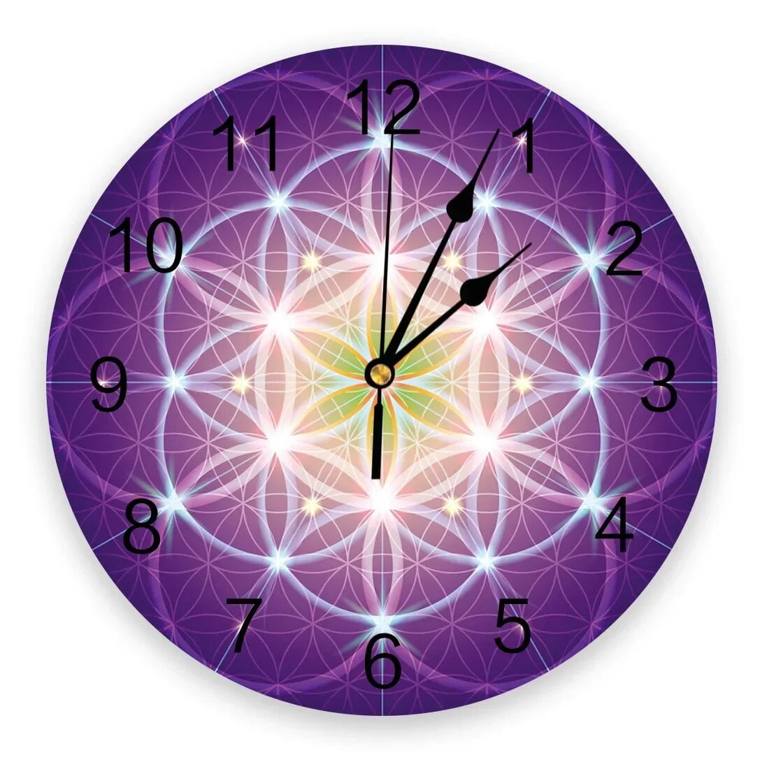 Purple Lavender Flower Vintage Decorative Round Wall Clock Custom ...