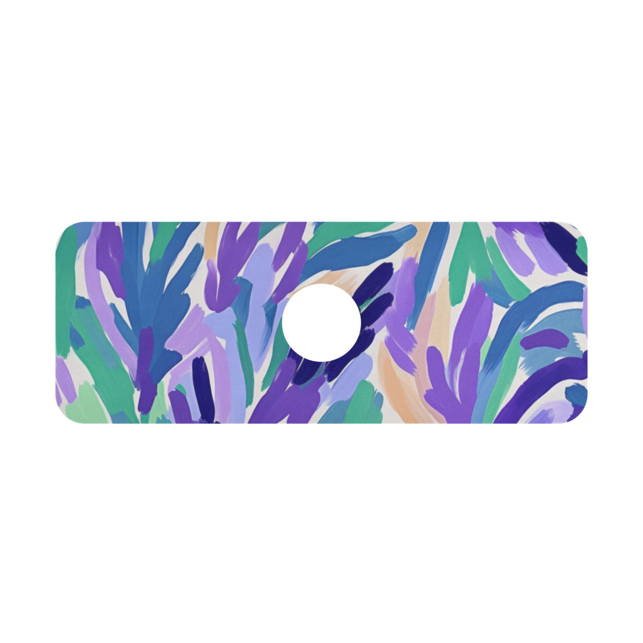 Purple Lavender Kitchen Sink Splash Guard, Silicone Sink Faucet Mat Dry ...