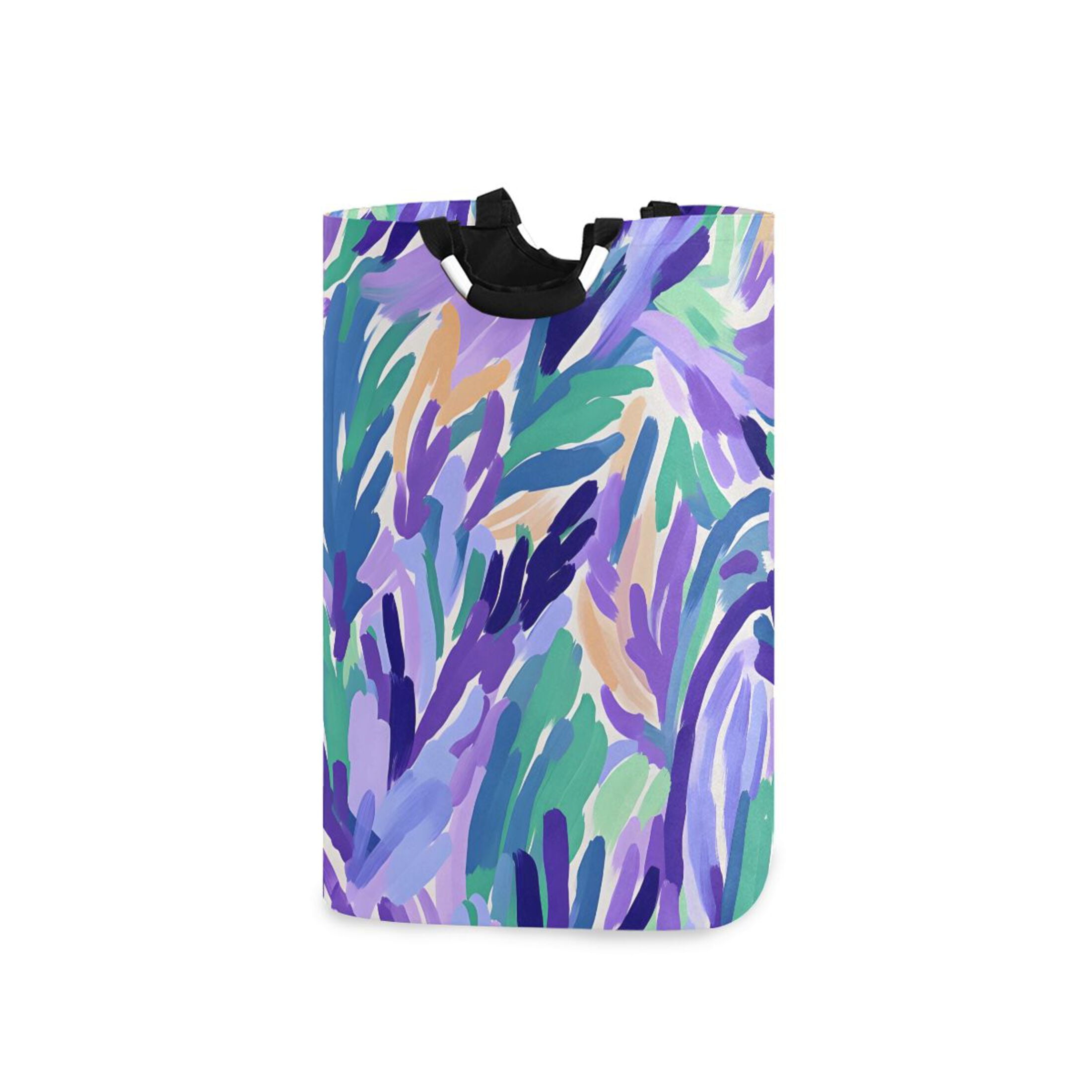Purple Lavender Laundry Basket with Handles 50L Collapsible Laundry ...