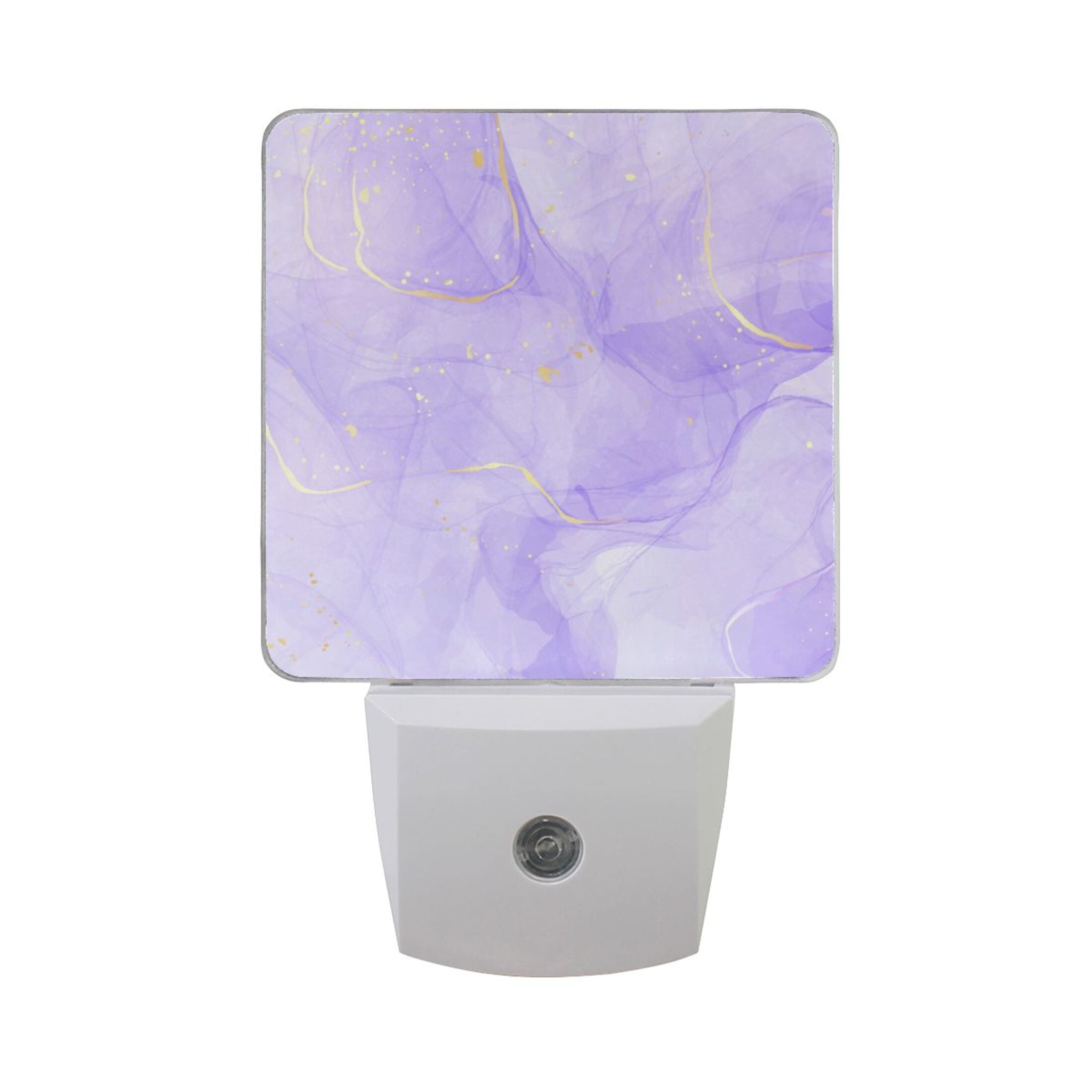 Purple Lavender Liquid Night Light LED Dusk to Dawn Auto Sensor Night ...