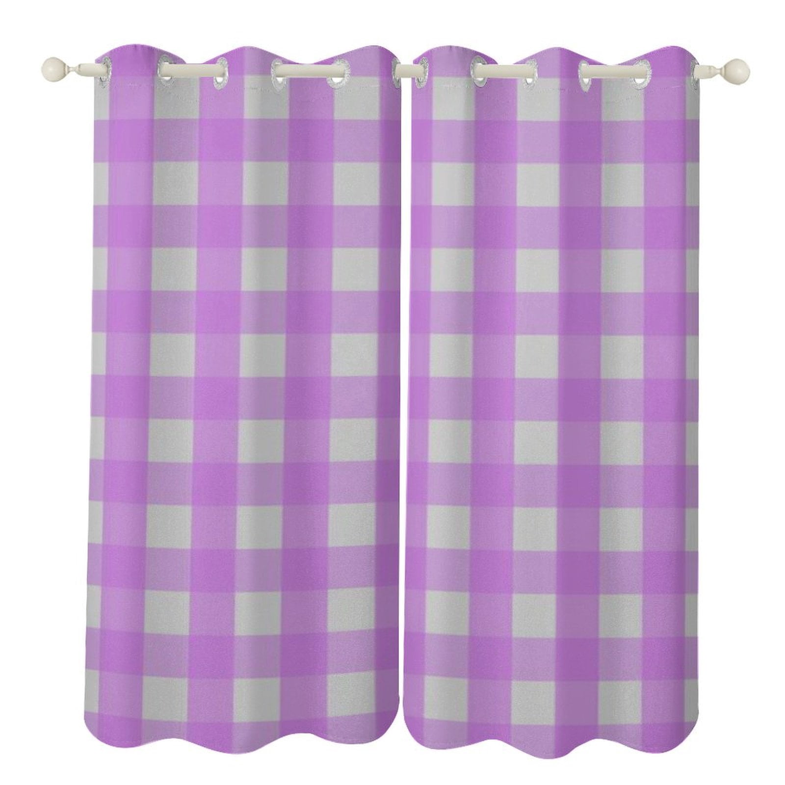 Purple Lavender Print 2 Panels 3D Printing Pattern Curtain for Bedroom ...