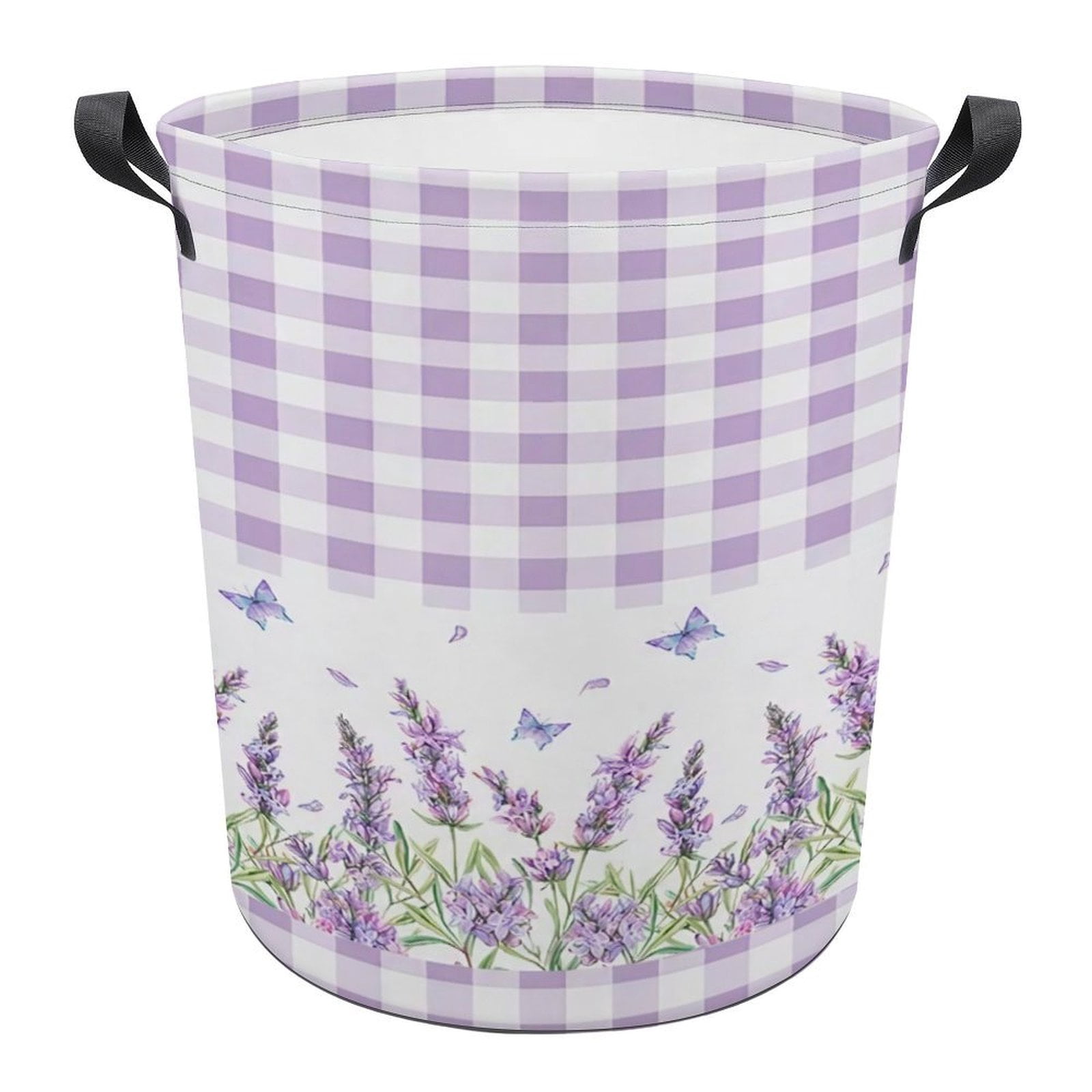 Purple Lavender Print Print Foldable Laundry Basket for Clothes Storage ...