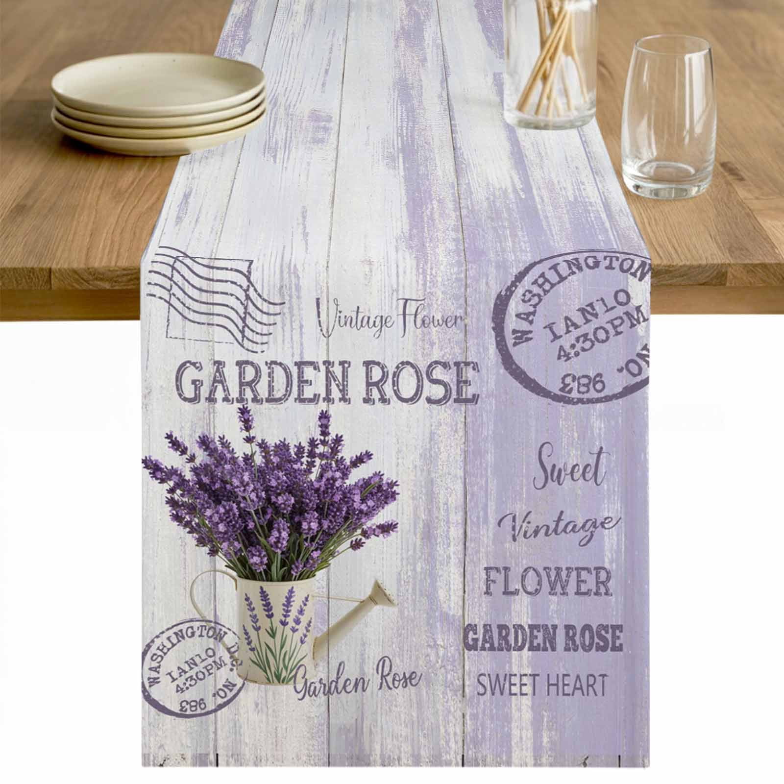 Purple Lavender Table Runner 108 Inches Long Farmhouse Dress Scarves ...