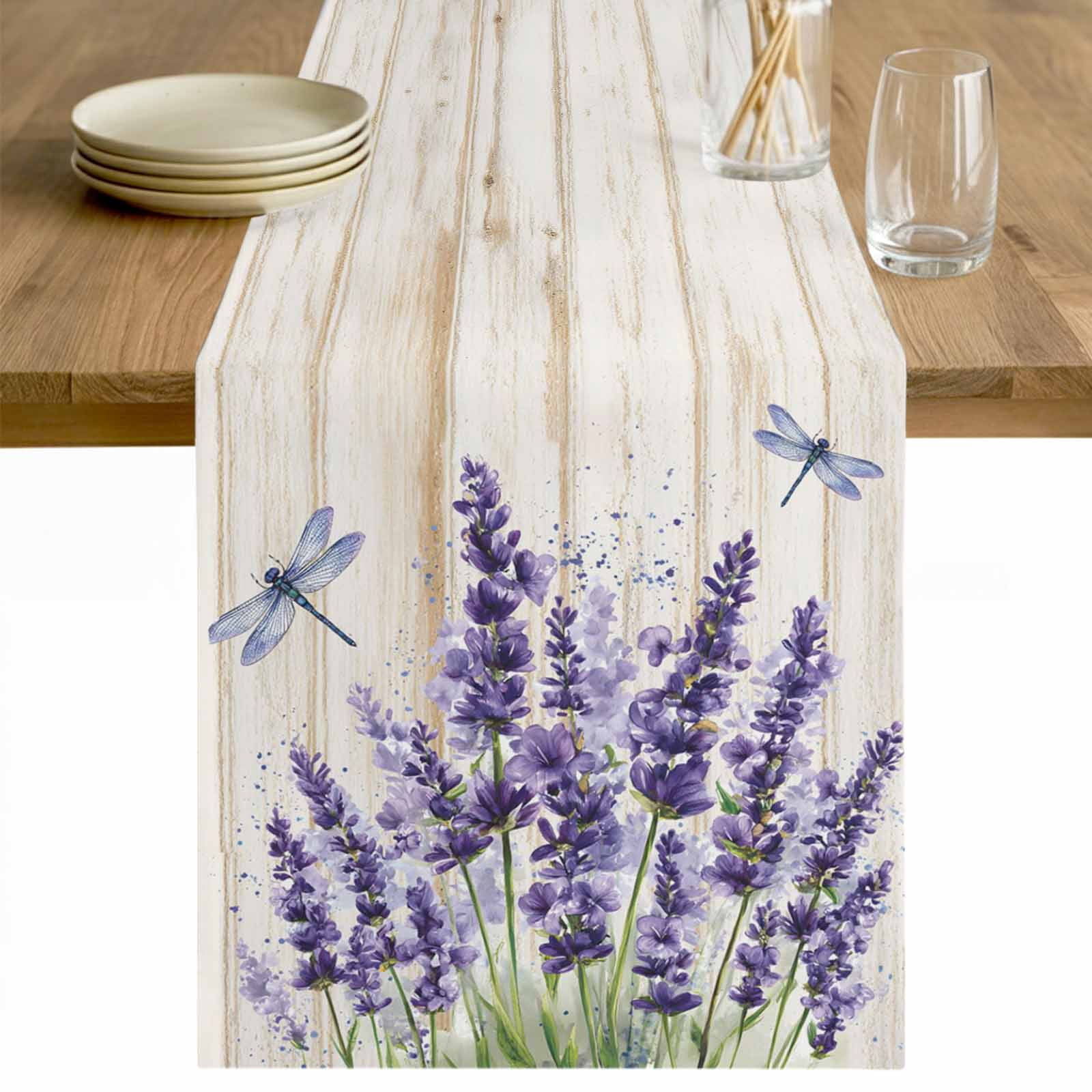 Purple Lavender Table Runner 70 Inches Long Farmhouse Dress Scarves ...