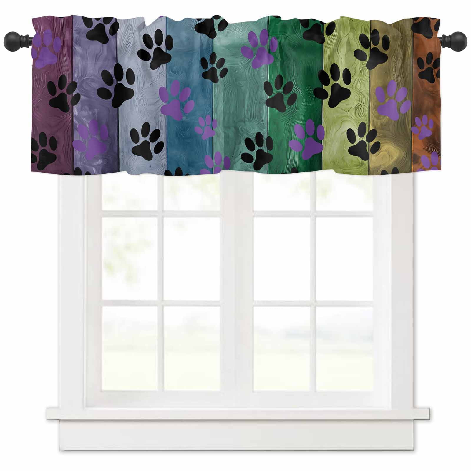 Purple Lavender Valances for Windows Farmhouse Kitchen Curtains ...