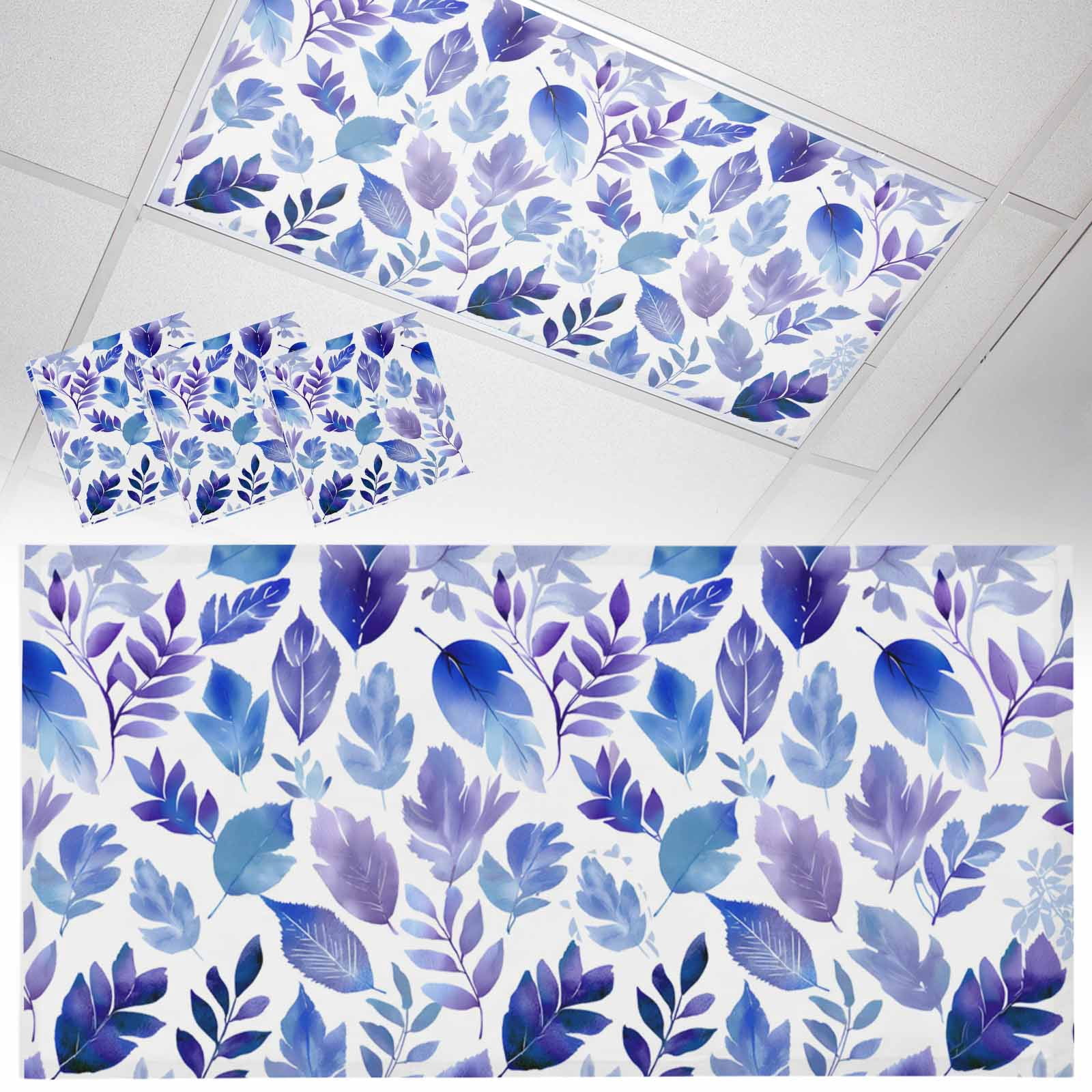 Purple Leaf Fluorescent Light Covers Watercolors Leaf Spring Plant ...