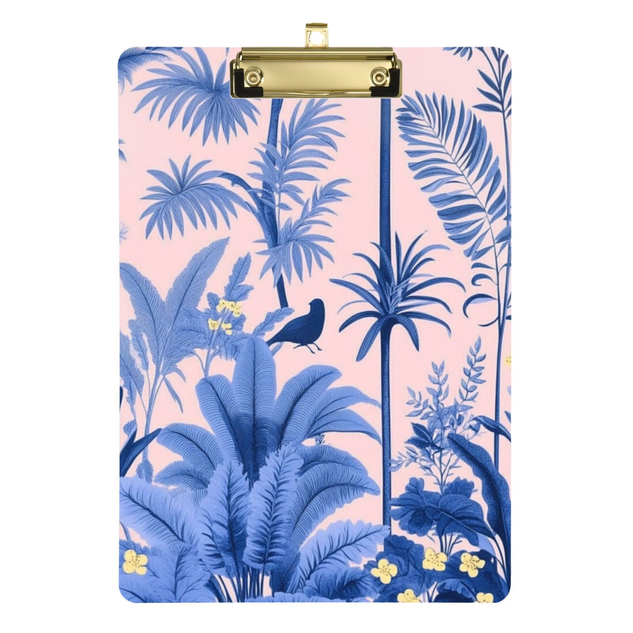 Purple Leaves and Plants Acrylic Clipboard with Gold Clip for Classroom ...