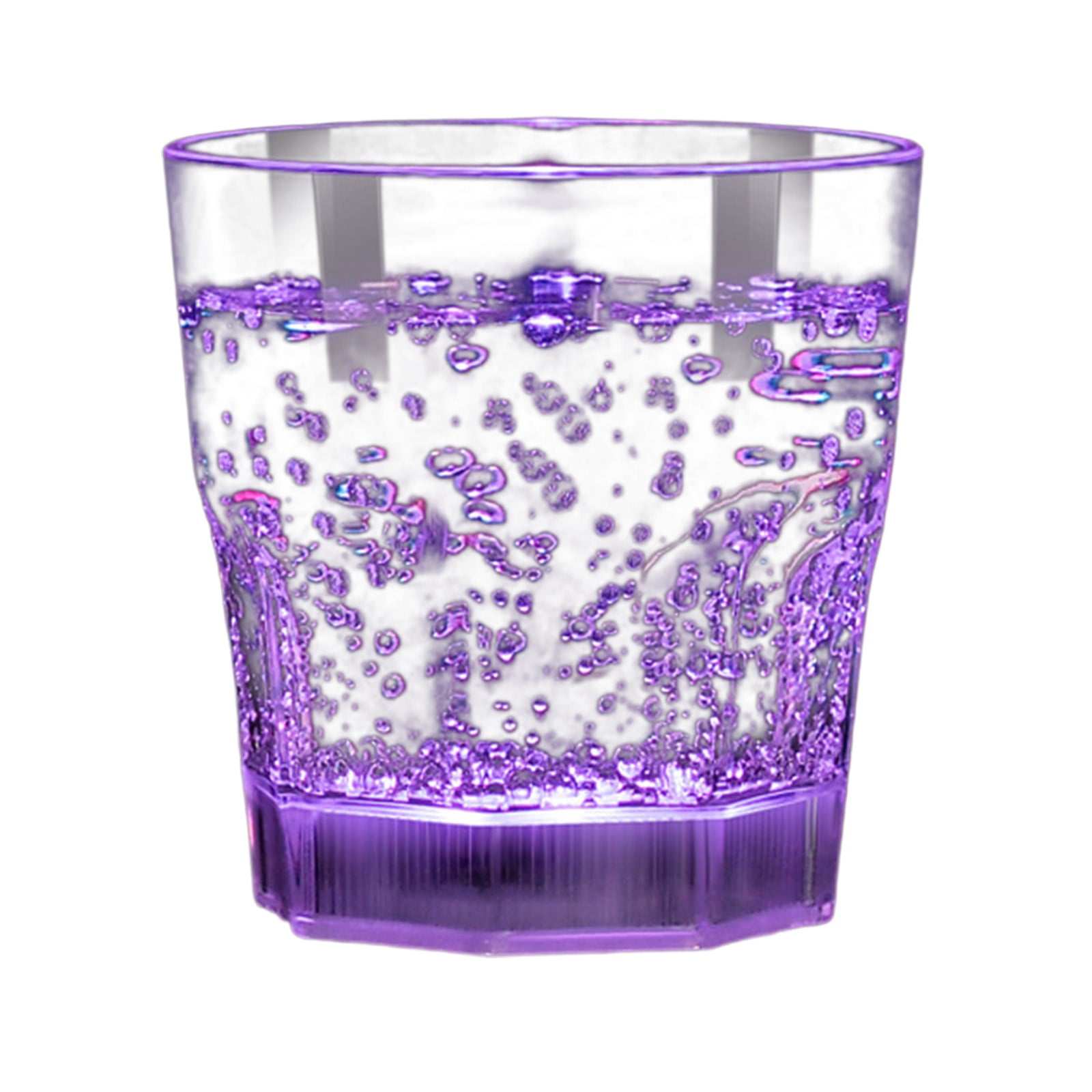 Purple Led Light Up Drinking Glasses 12 Oz Glow Cups With 8 Color Modes ...