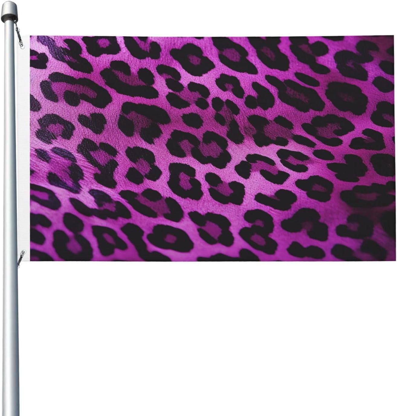 Purple Leopard Flag 4.85x8 ft Flags for Outside Funny Banner Garden ...