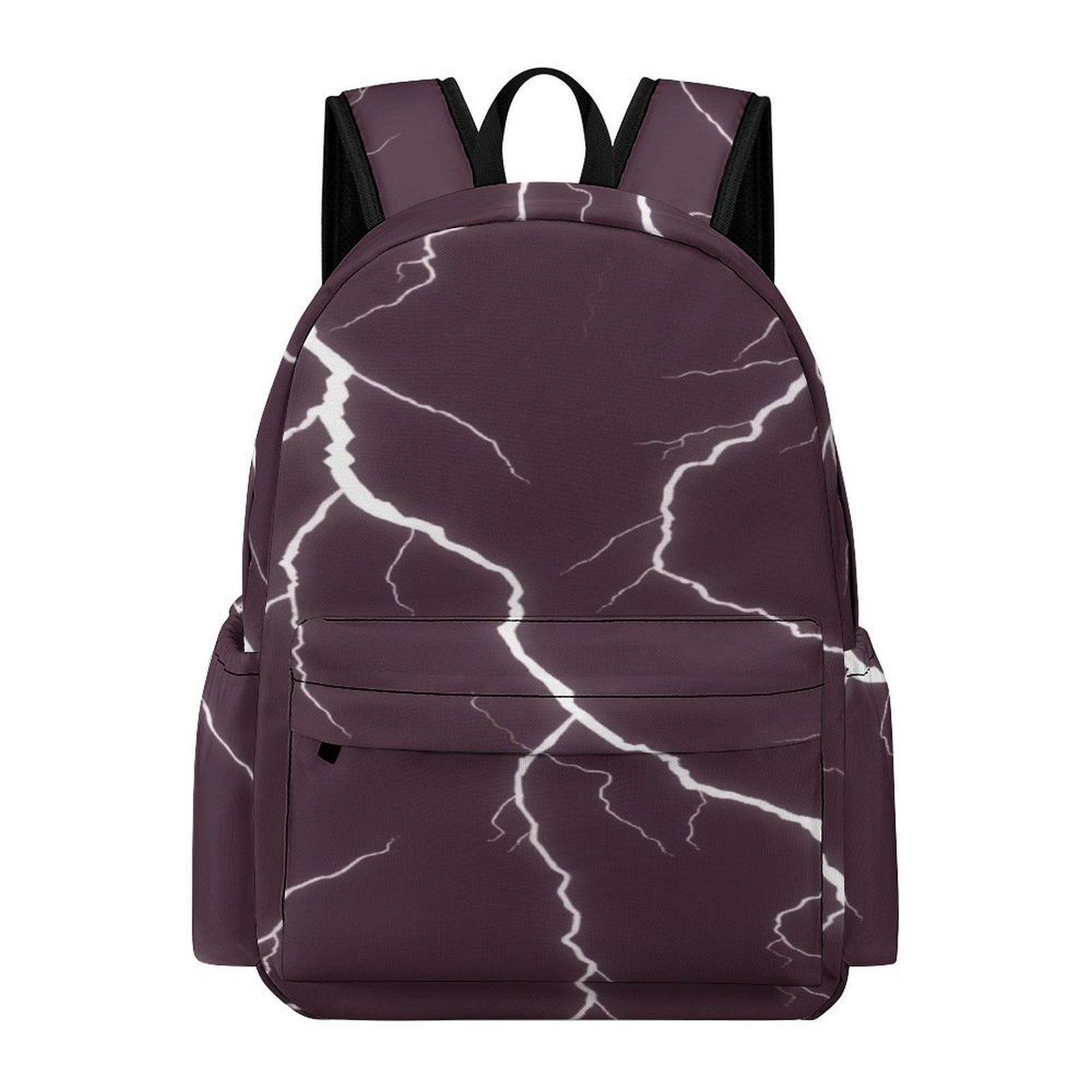 Purple Lightning Bolts Backpack School Bags for Teenagers Students ...