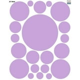 Purple Lilac Polka Dot Wall Decals (63 Dots) Vinyl Peel n Stick Circle ...