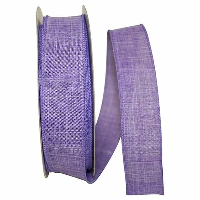 Purple Linen Wired Ribbon - Walmart.com