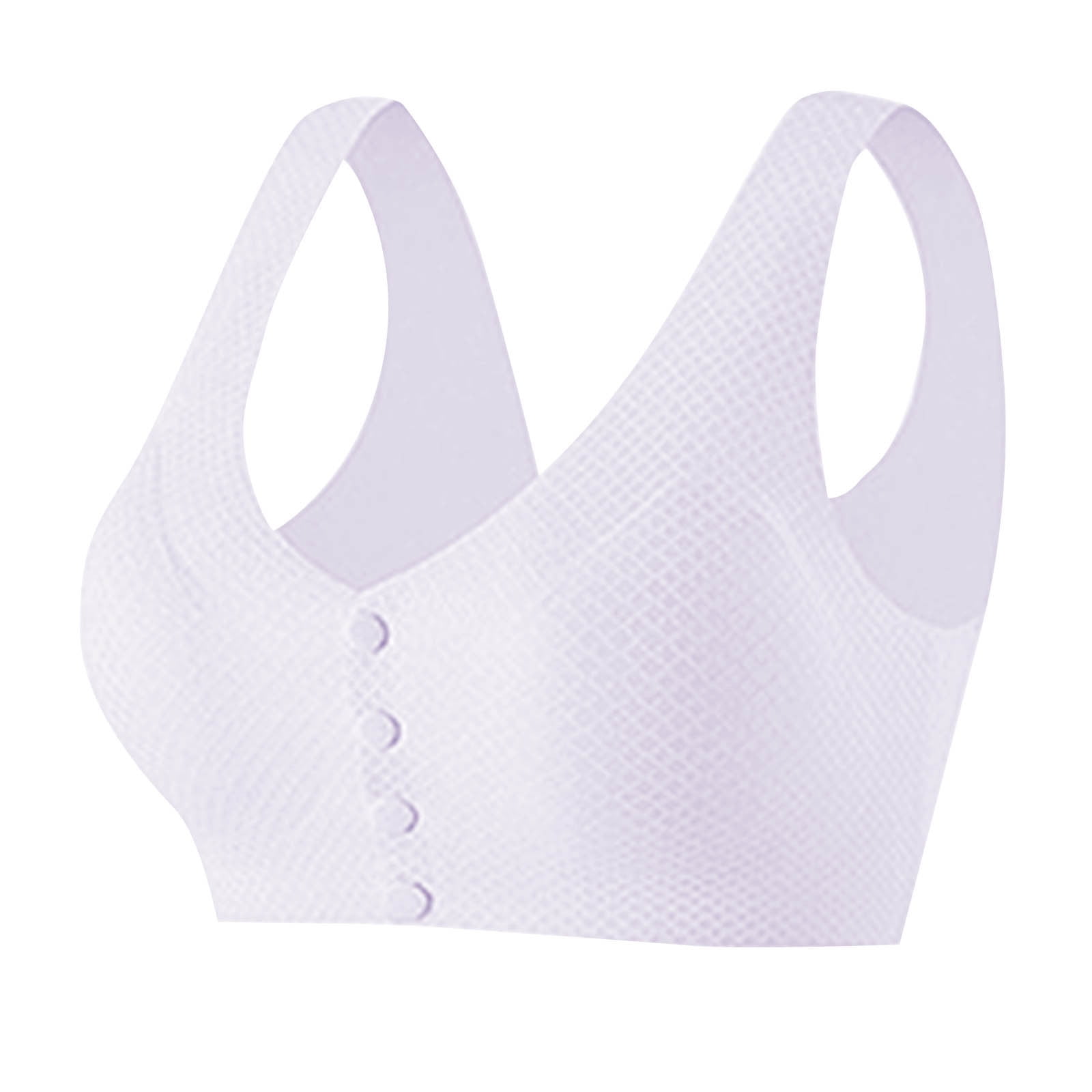 Purple Loose Fit Oversized Bras for Women Lace Spandex Thin Plaid ...