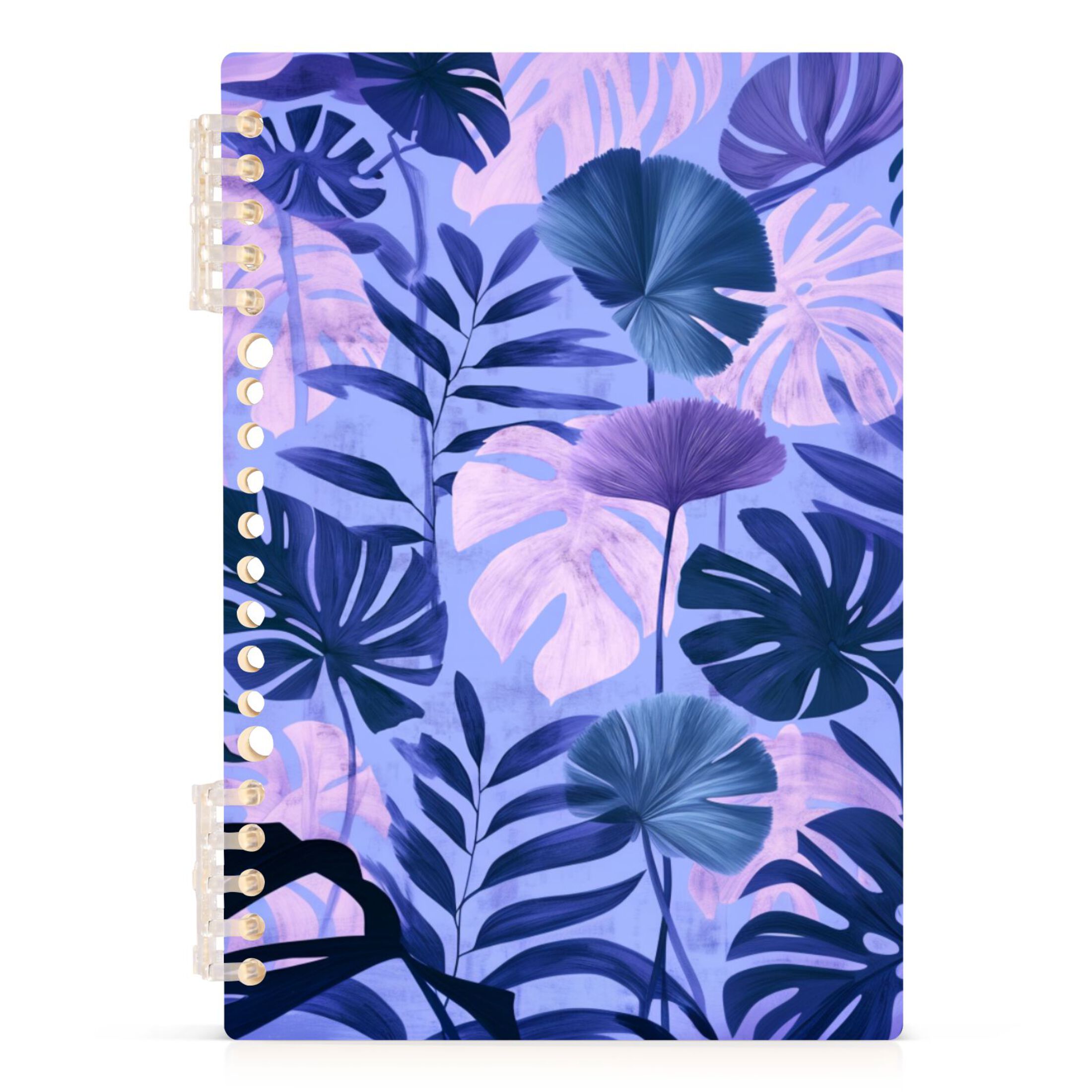 Purple Lotus Leaf Lined Spiral Journal Notebook 60 Pages A5 College ...