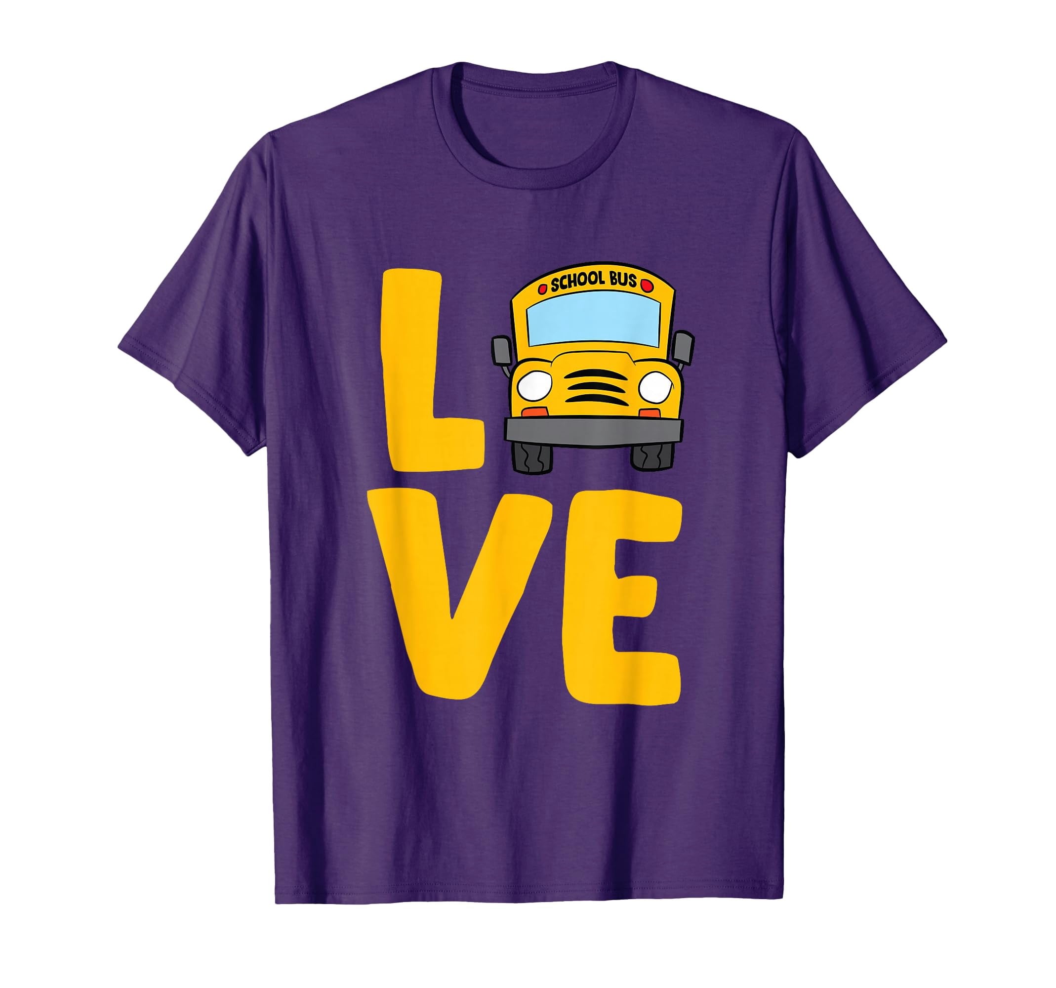 Purple Love School Bus Driver T-Shirt for Fun and Playful Style ...