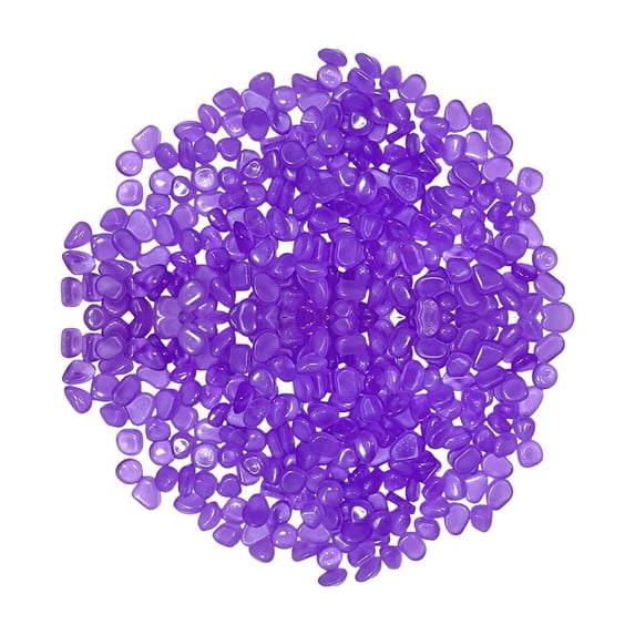 Purple Luminous Pebbles For Aquarium Substrate 100 Pack 5X9 Mm Glow In ...