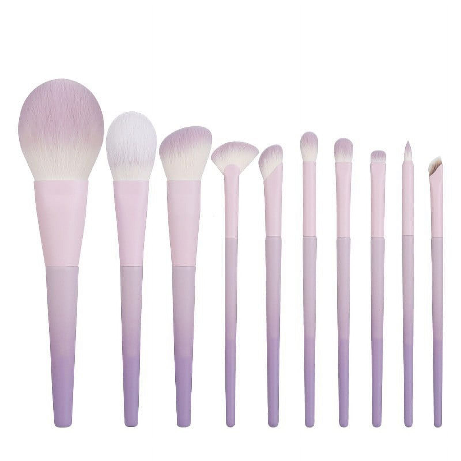 Purple Makeup Brush Set With Bag Soft Eyeshadow Brush Loose Powder ...