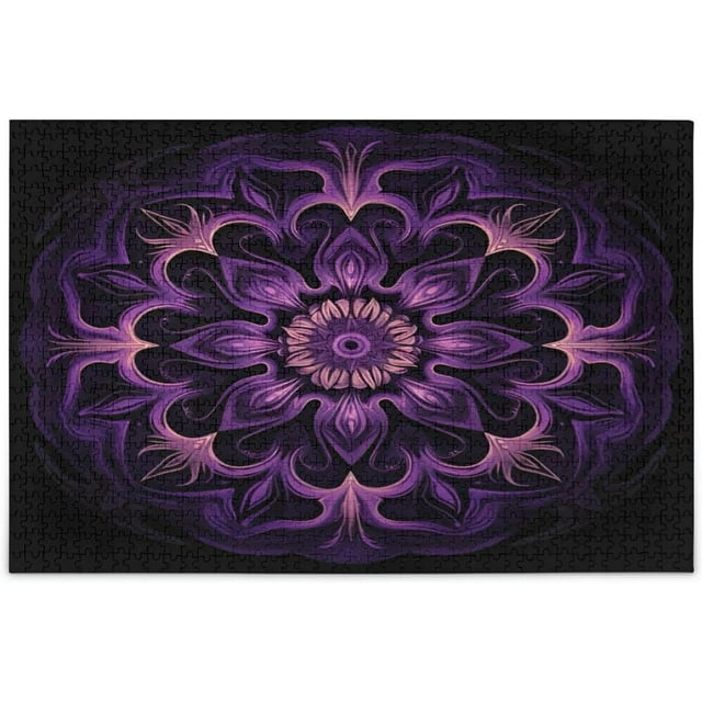 Purple Mandela Puzzles for Adults 1000 Pieces, Fun Puzzles for Teens ...