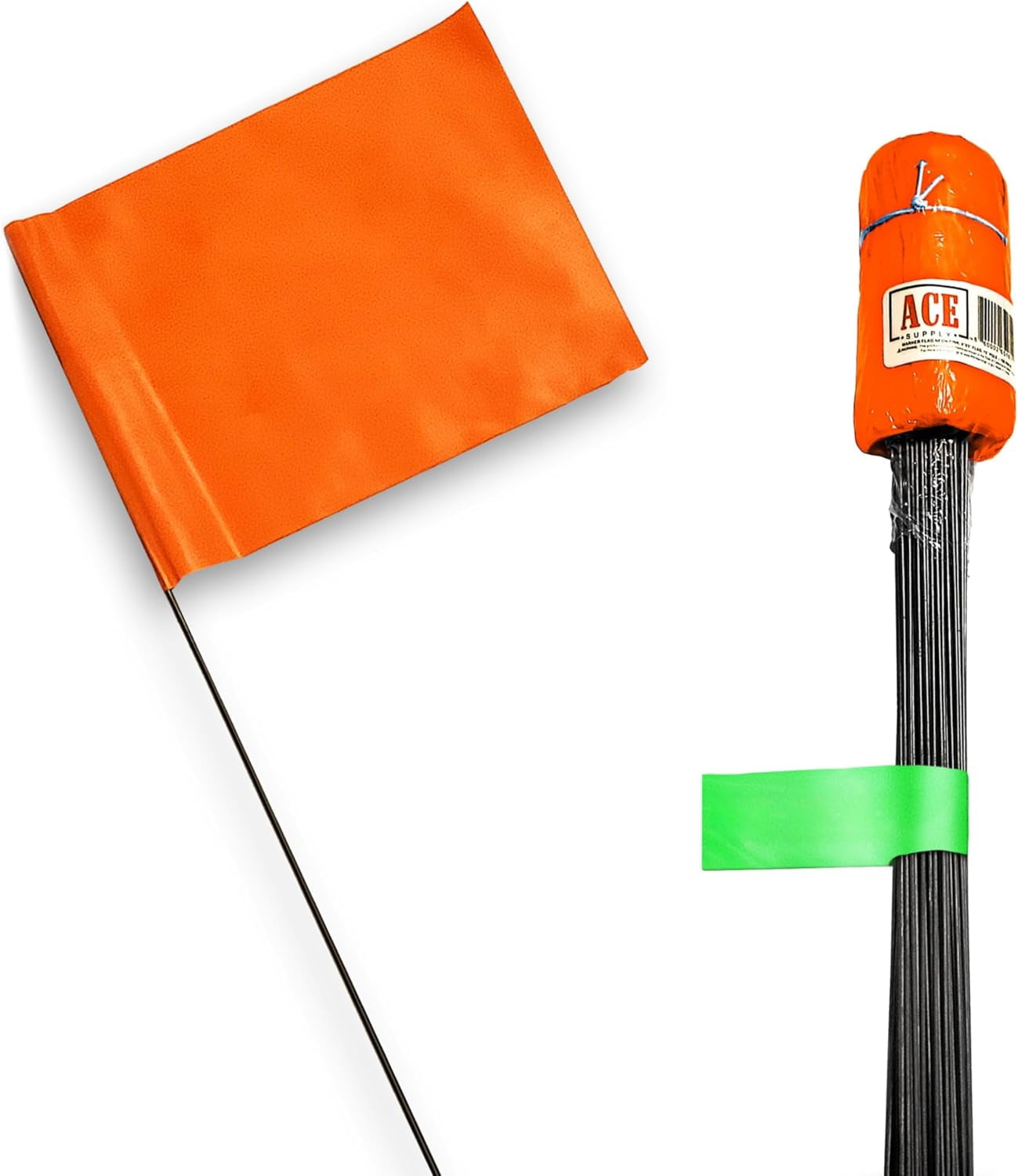 Purple Marking Flags 100 Pack - 4x5x30 Inch Purple Flags for Yard - Markers For Lawn, Irrigation ...