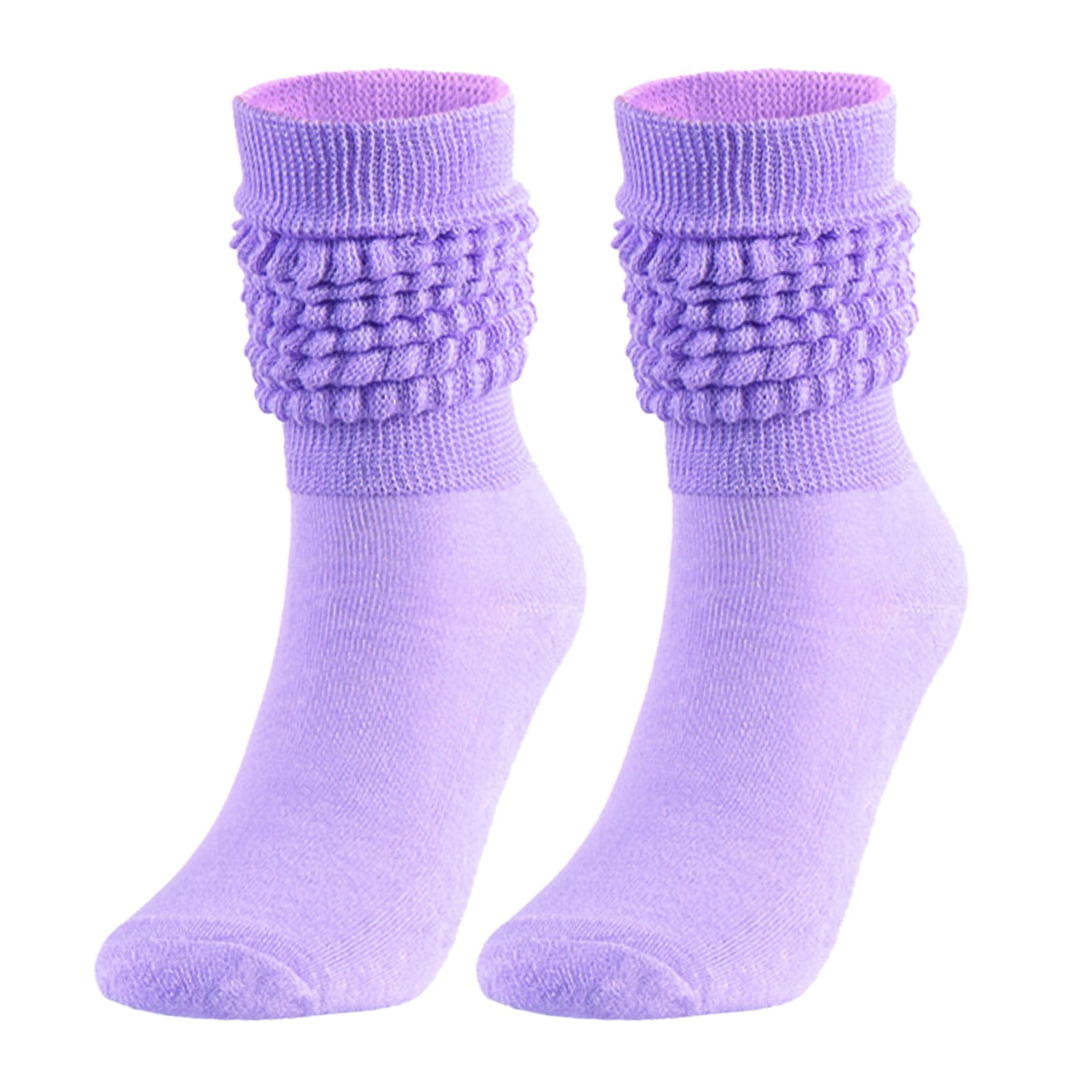 Purple Mens Socks, Compression Socks for Women, Medium High Tube Bubble ...