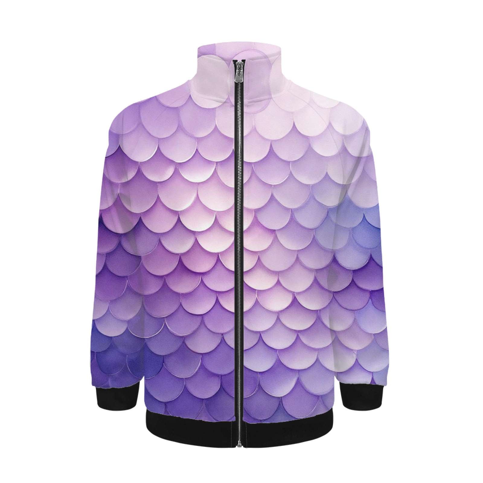 Purple Mermaid Scales Jacket Men's Street Cool Long Sleeves Coat ...