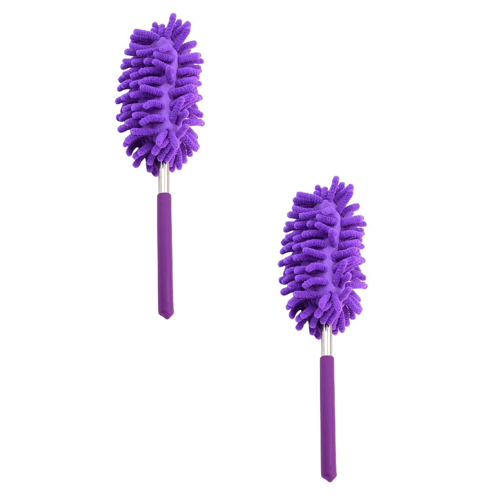 Purple Microfiber Extendable Hand Duster, Telescoping Dusting Brush for ...