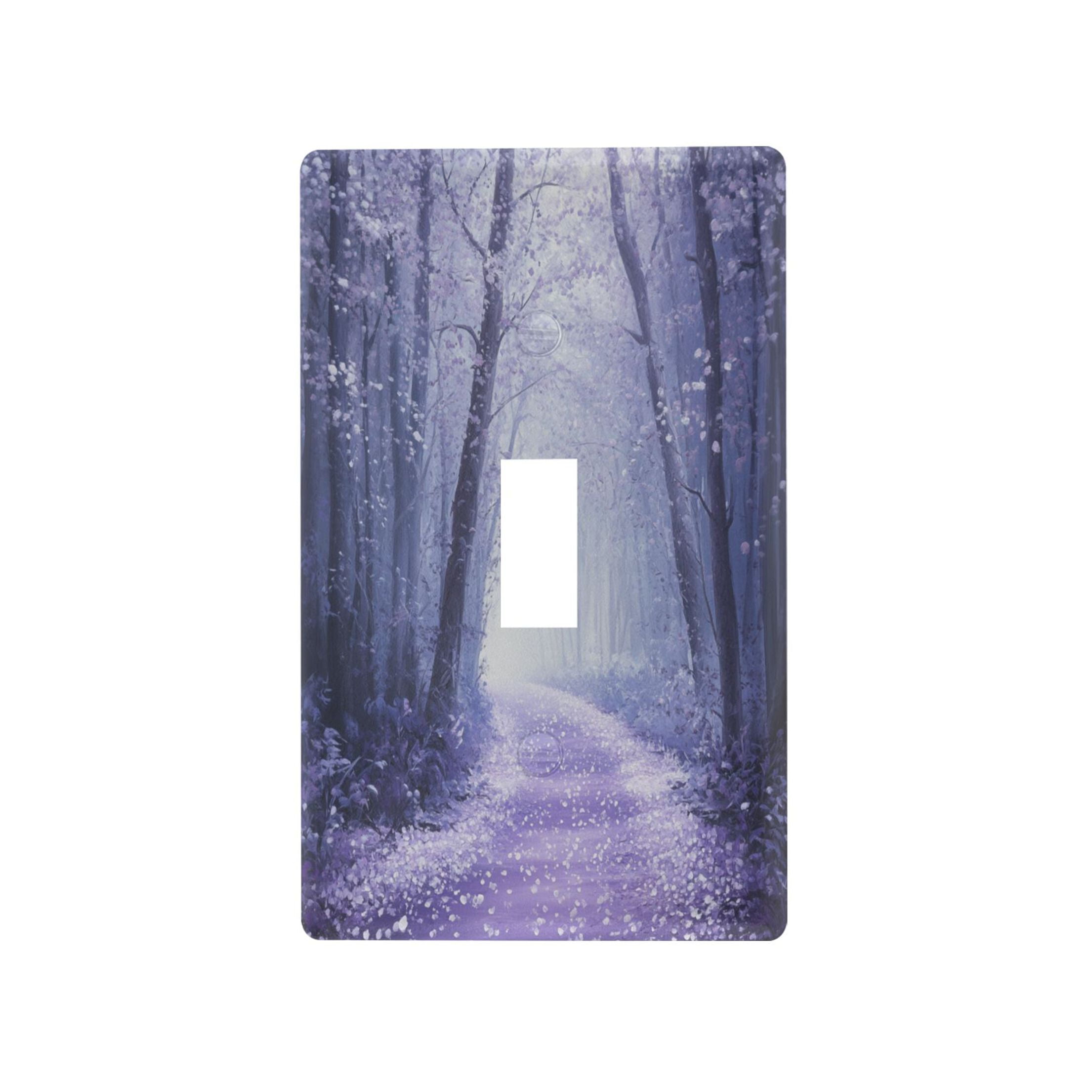 Purple Misty Forest Light Switch Cover Switch Plate Outlet Cover Plug ...