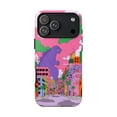 Purple Monster Stomping City Cartoon Art Case with iPhone 17 to 11 Pro ...
