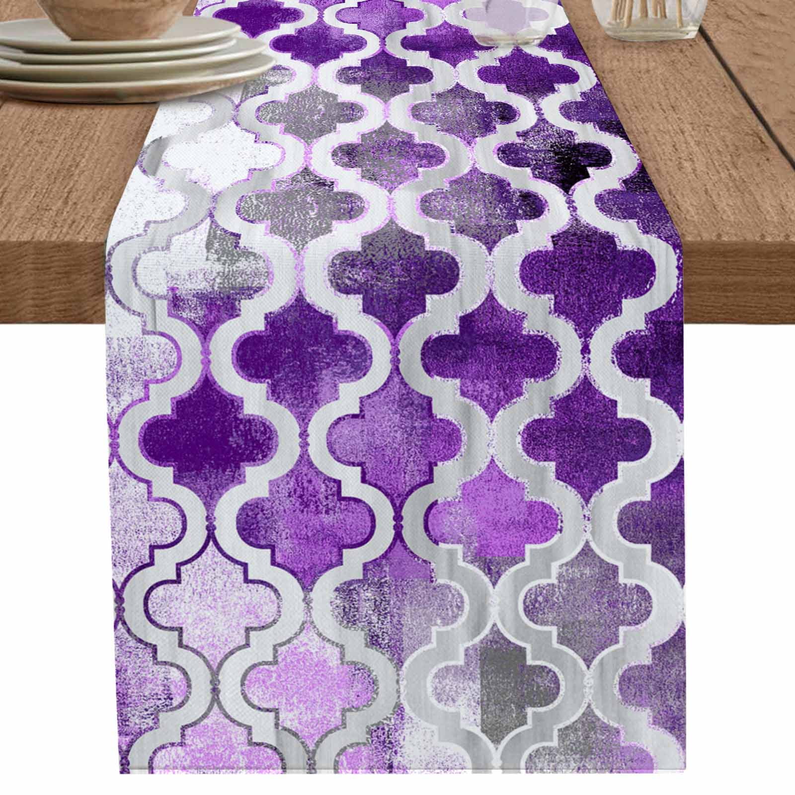 Purple Morocco Table Runner 90 Inches Long for Dining Table Decor ...