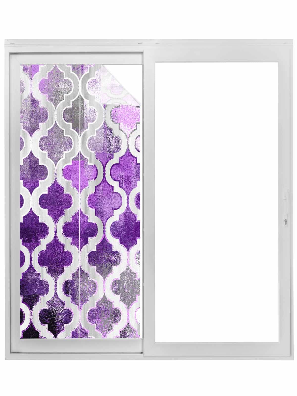 Purple Morocco Window Privacy Film Stained Glass Window Film Decorative ...